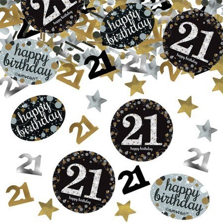 21st Birthday Sparkling Celebration Confetti Value Pack AM9900563 ...