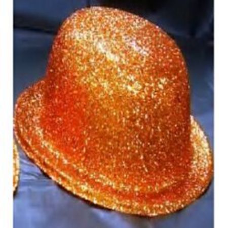 Bowler Hat Orange Glitter MFGH-1-ORB - Balloon World